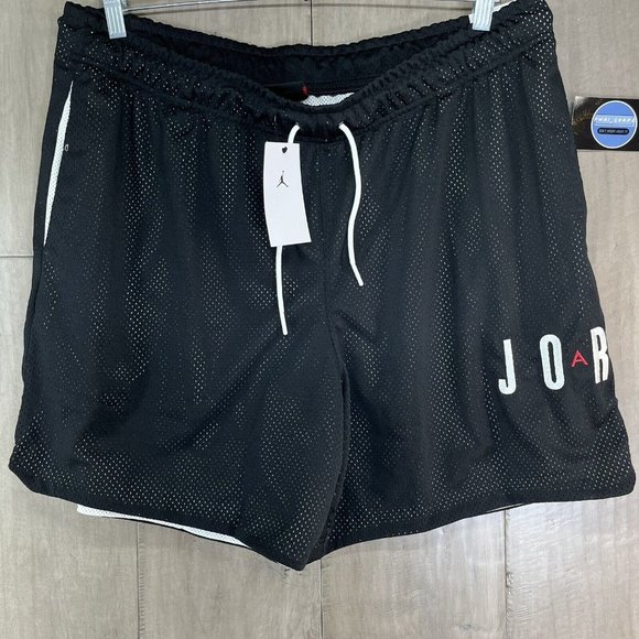 Nike | Shorts | Nike Air Jordan Air Mesh Basketball Shorts Black Mens ...